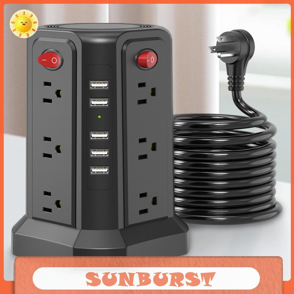 Us Multi Plug Socket Power Strip 1.8m สายไฟพร้อมสวิตช์ 1250W 10A ...