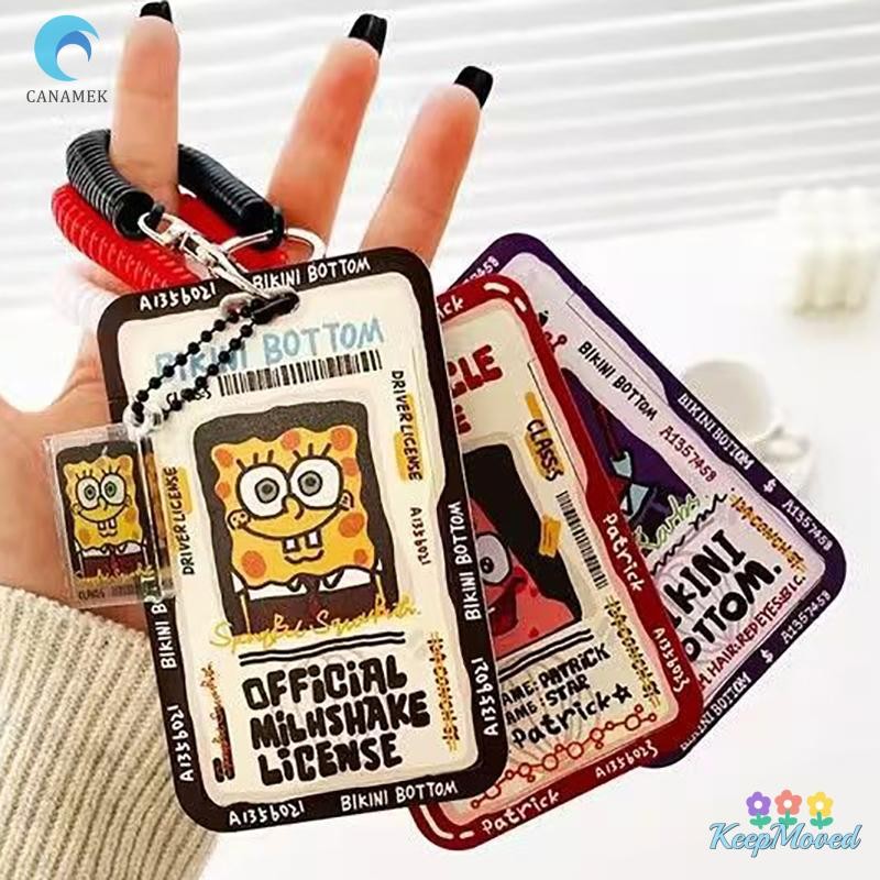 Keepmoved SpongeBob Card Holder Photocard Holder พวงกุญแจนักเรียน Card ...