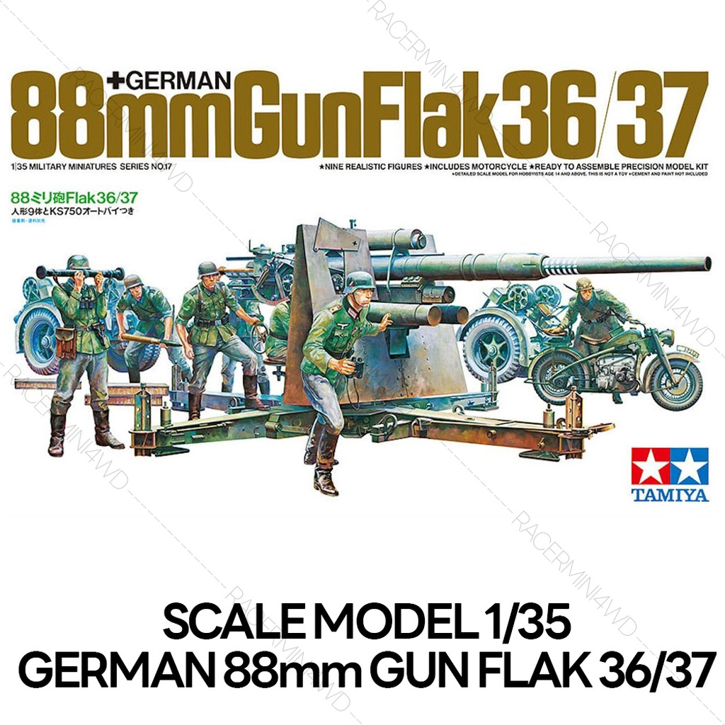 TAMIYA 35017 1/35 German 88mm Gun Flak 36/37 ชุดโมเดลประกอบทามิย่าแท้ ...