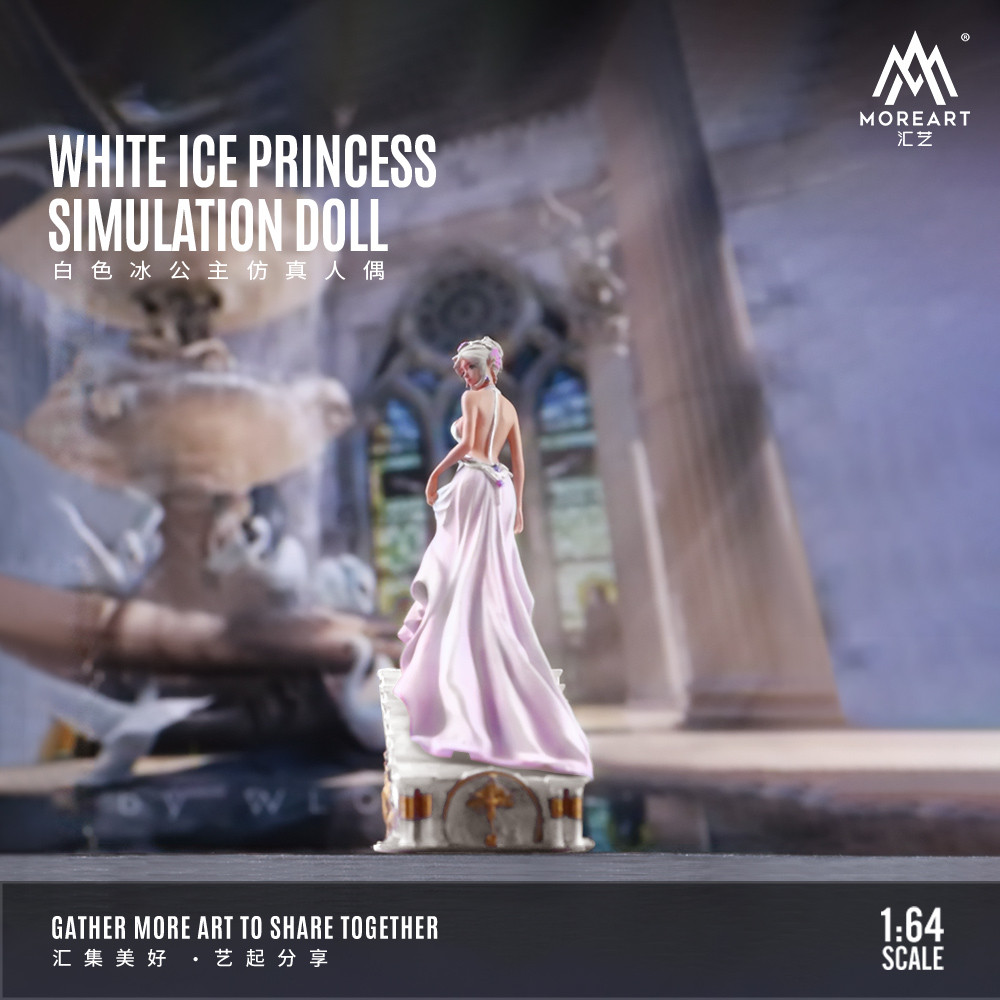 Moreart 1:64 Snow Princess Action figure Set Simulating เรซิ่นตกแต่งรูป ...