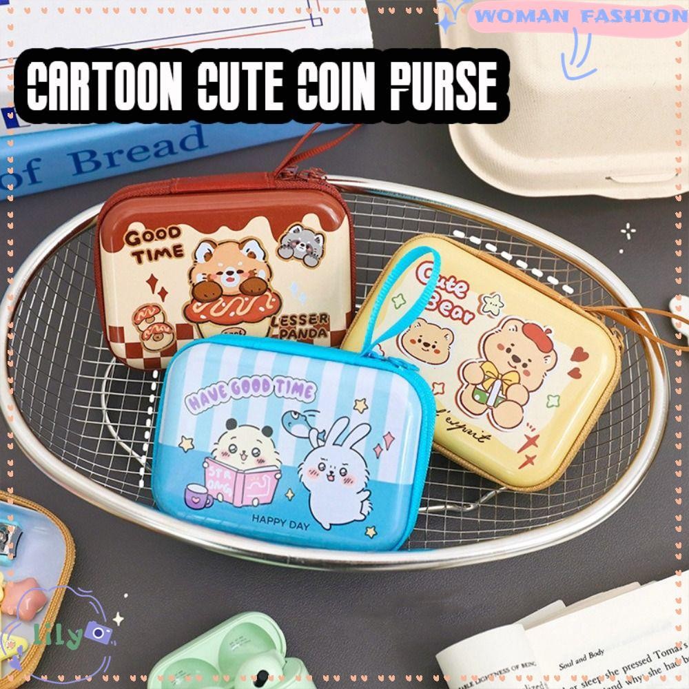 กระเป๋าใส่เหรียญ LILY,หมีเนย/Capybara/Chikawa Lesser Panda Tinplate ...