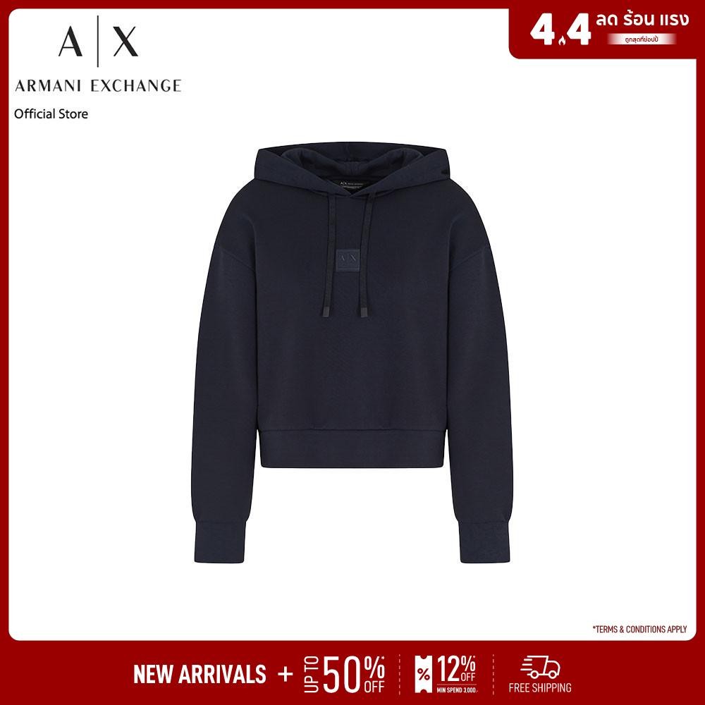 Armani Exchange เสื้อสเวตเชิ้ตผู้หญิง รุ่น XW000505-AF12819-UB100-สีกรมท่า | Shopee Thailand