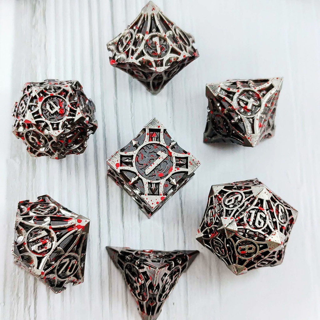 Dnd dice set ลูกเต๋า dnd ชุดลูกเต๋าโลหะแข็ง DND TRPG Cthulhu D20 ลูกเต๋าหลายเหลี่ยม Dungeons ...