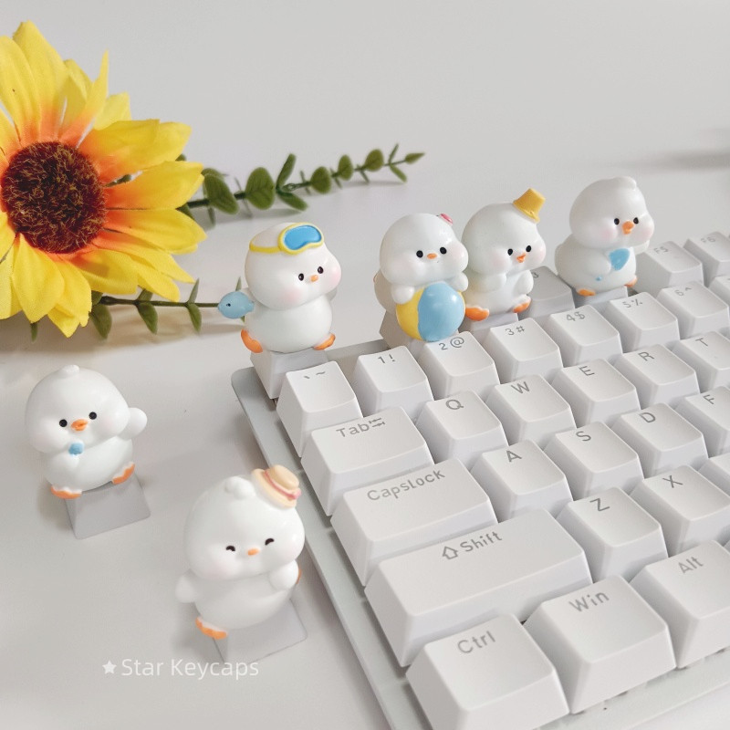 3d การ์ตูน Penguin Keycaps โปรไฟล์เชอร์รี่ Keycaps Pbt สําหรับเล่นเกม ...