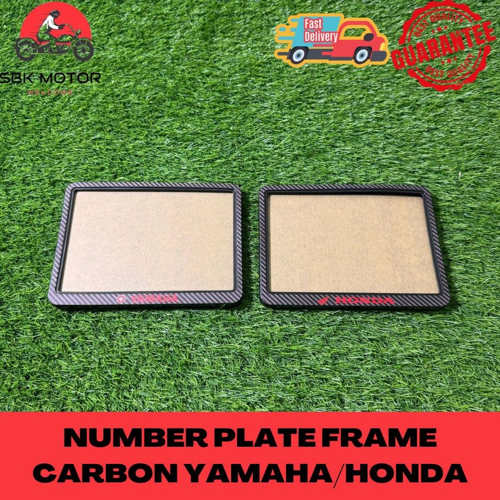 SBK Motorcarbon Number Plate Frame Motor Plate Holder for Yamaha/Honda ...