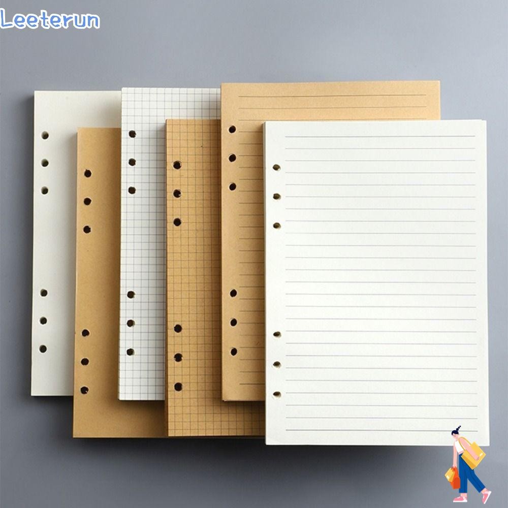 LEETERUN 80Sheets Notebook Refill Paper, Kraft Paper A5/A6/A7 Loose ...