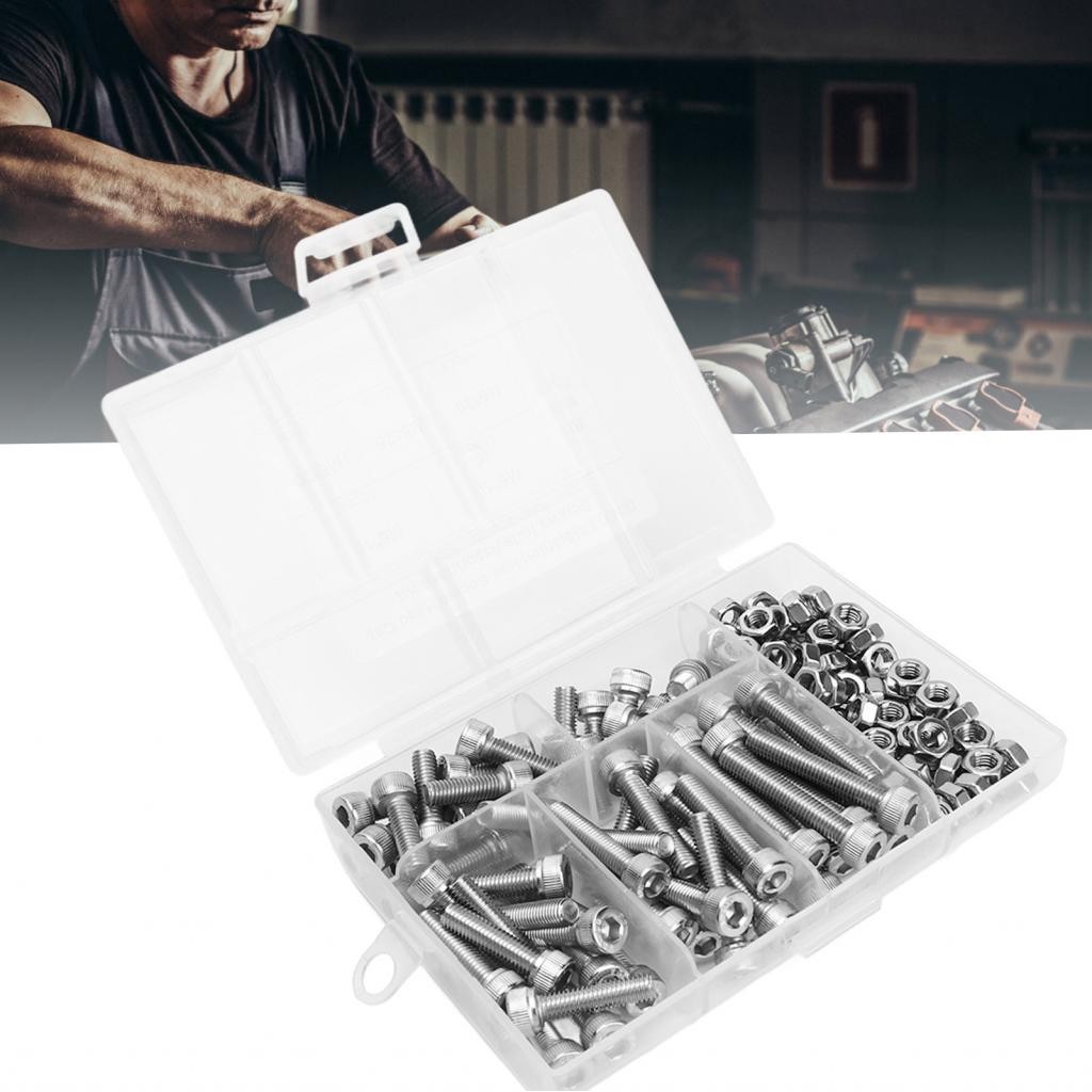 Socket Socket Screws Nuts Kit Cap Screw Nut Set M5 สำหรับเครื่องจักรที่ ...