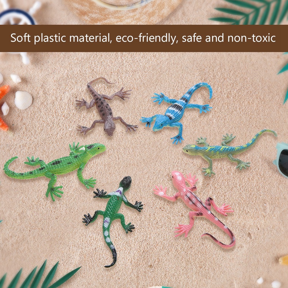Plastic Lizard Toy 12pcs/Set Model สำหรับผู้ที่ชื่นชอบคอลเลกชันอายุ 3 ...