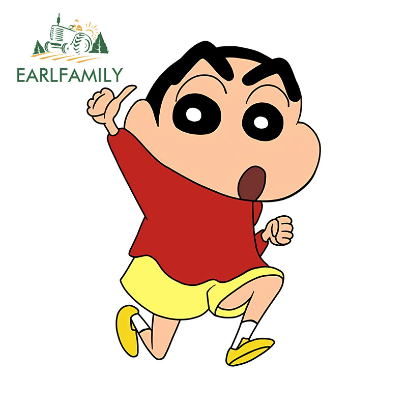 EARLFAMILY 13 ซม.x 9.4 ซม.Crayon Shin-chan สติกเกอร์รถ Trunk สกู๊ตเตอร์ ...