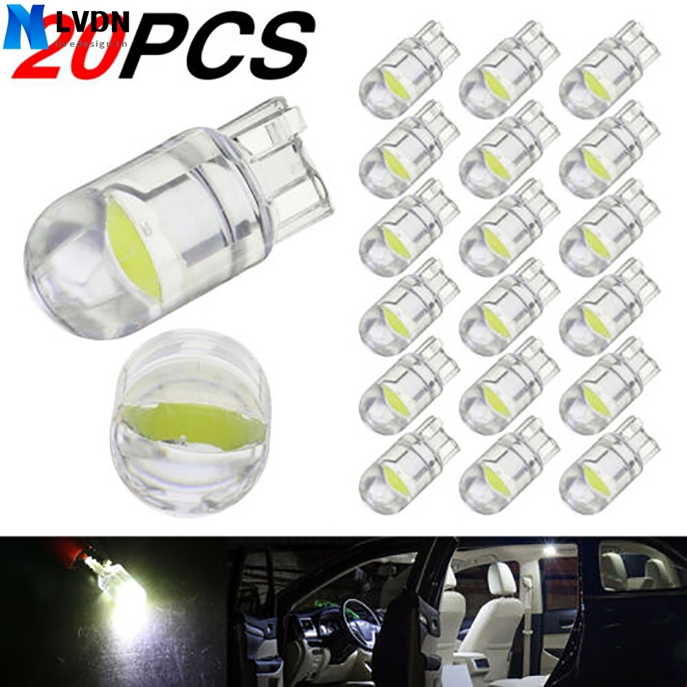 20pcs T10 LED COB 6000K สีขาว W5W ภายในรถโดมโคมไฟแผนที่หลอดไฟ 168 194 คุณภาพสูงผลิตภัณฑ์ ...