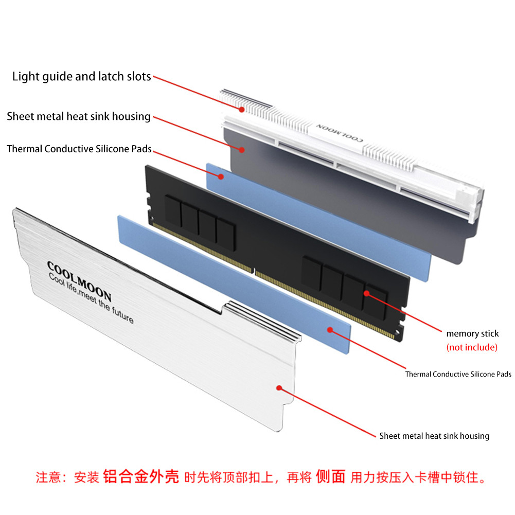 5v-3pin ARGB RAM ฮีทซิงค์ DDR4 DDR3 หน่วยความจําความร้อนสําหรับ ...