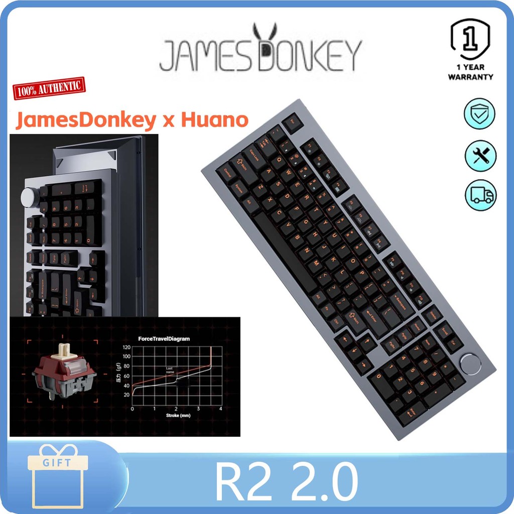James Donkey R2 2.0 Mechanical Keyboard Three mode Wireless keyboard ...