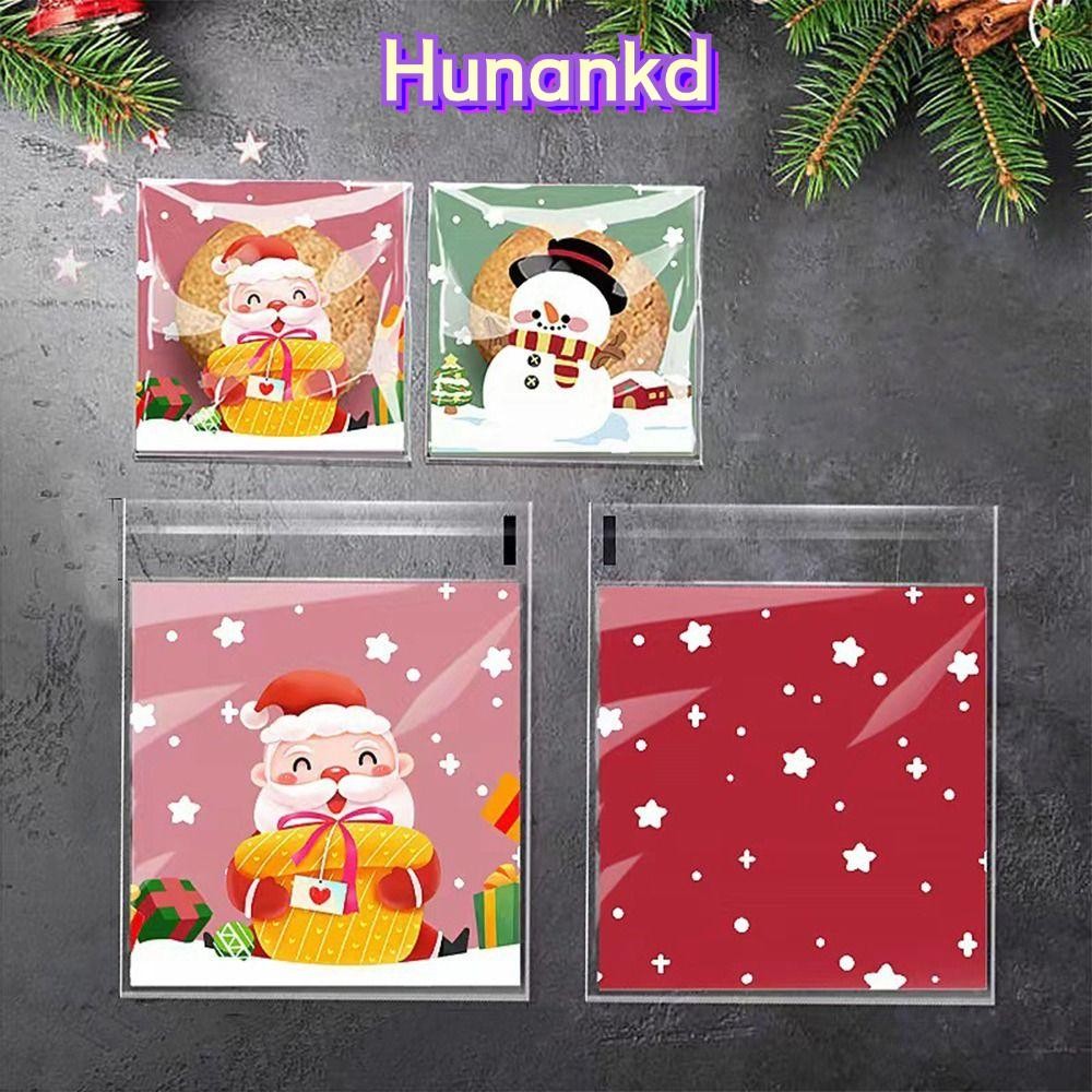 Hunan 100 ชิ้นถุงขนมคริสต์มาส,Merry Christmas Self-Adhesive Xmasบรรจุ ...