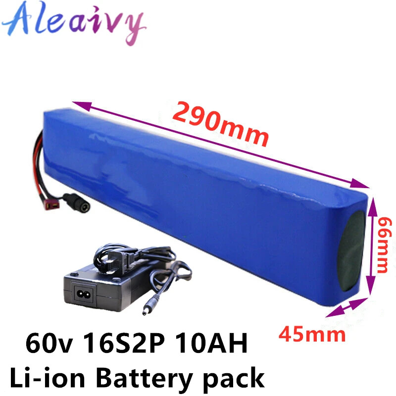 60V 10AH 1000W แบตเตอรี่ลิเธียมไอออน 67.2V 10000mAh แบตเตอรี่ไฟฟ้า ...