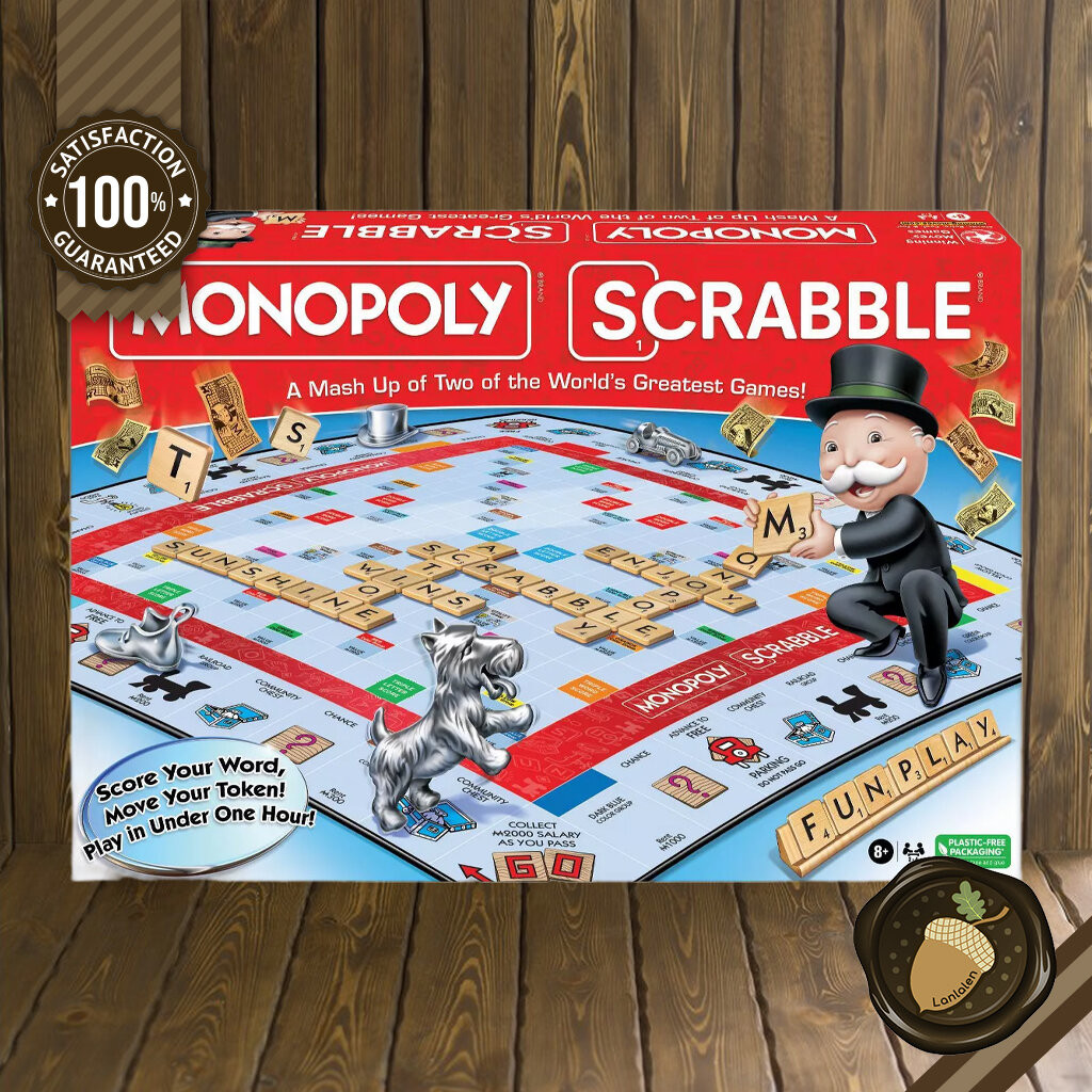 Monopoly Scrabble Combo Board Game บอร์ดเกม | Shopee Thailand