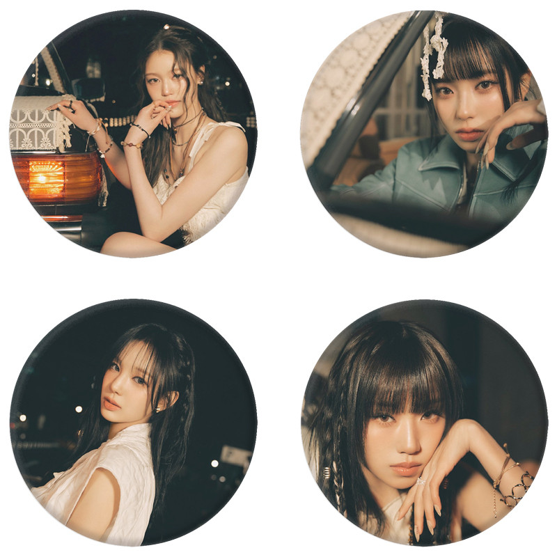 SQ3 Izna JEEMIN อัลบั้มป้าย Tinplate Badge ขนาดเล็กรอบกระจกพวงกุญแจจี้ JIYOON อุปกรณ์เสริม QS3 ...