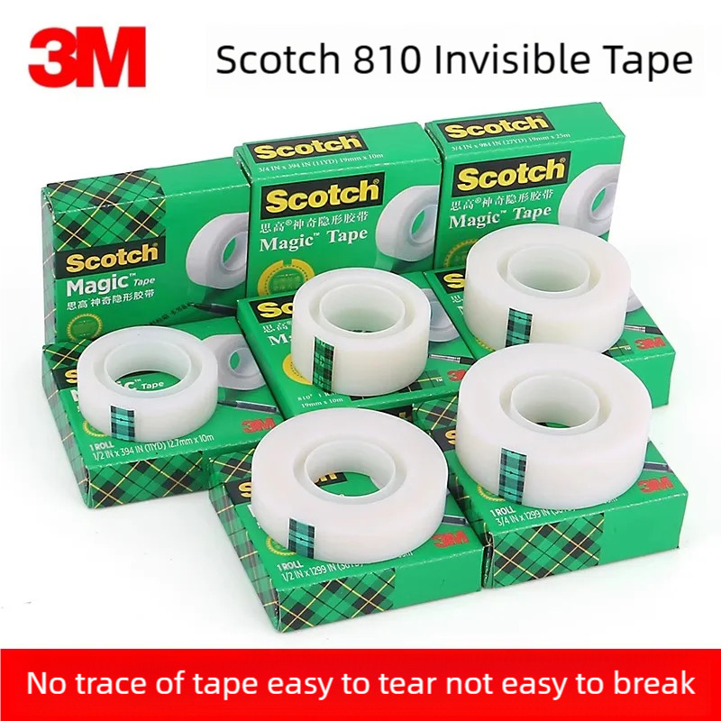 3m Scotch 810 Magic tape เทปที่มองไม่เห็นเทปกาวอุปกรณ์สํานักงาน 3M เทป ...