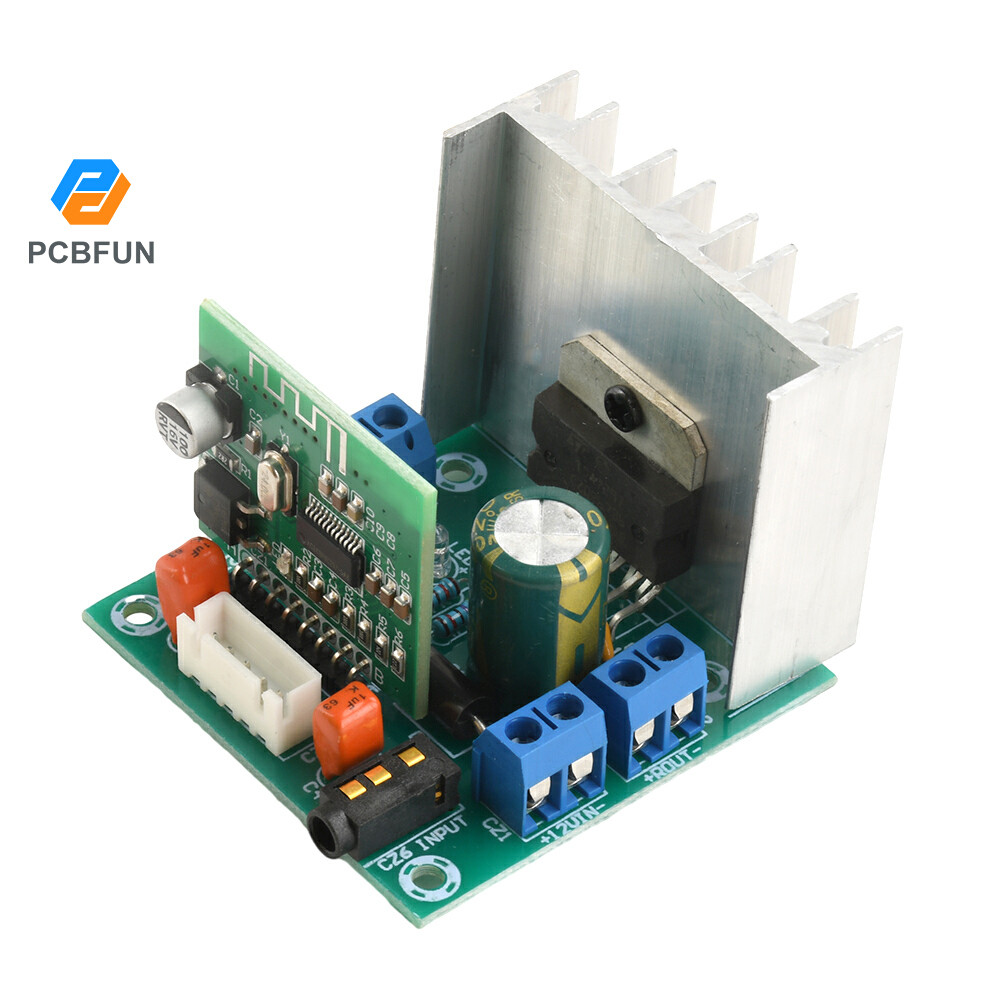Pcbfun AC/DC 7-12V TDA7297 BT เครื่องขยายเสียงสเตอริโอไร้สายโมดูลรับ ...