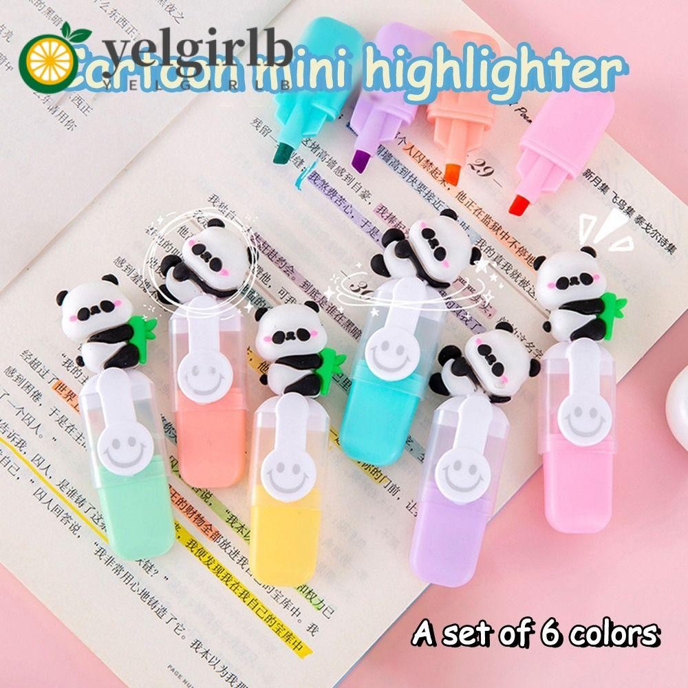 Yelgirlb 6 ชิ้น Highlighter, Capybara Graffiti DIY Marker ปากกา,ของขวัญ ...