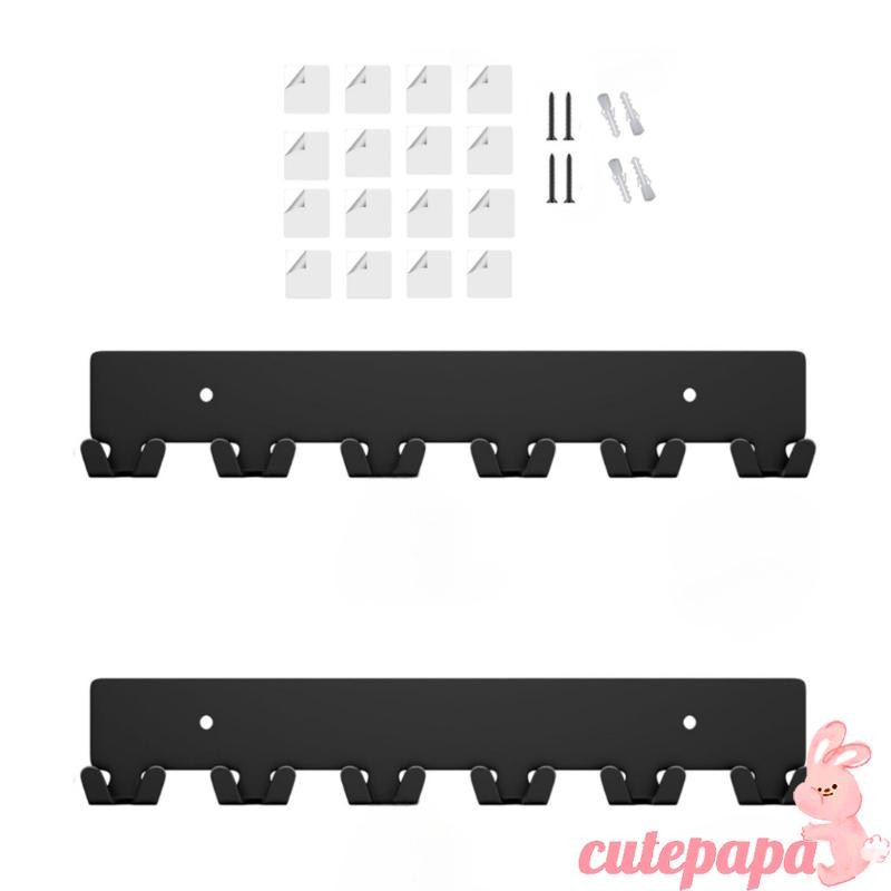 Cutep 2 ชิ้น Wall Key Organizer พร้อมตะขอหลายตัวติดตั้งง่าย Key Holder | Shopee Thailand