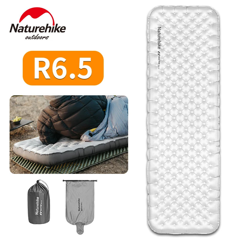 Naturehike R6.5 Inflatable ที่นอน Ultralight 20D ไนลอน TPU 10 ซม.Thicken Mat Air Sleeping Pad ...