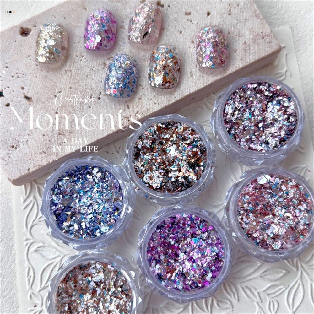 เล็บศิลปะปรับแต่งพิเศษเลื่อมกลิตเตอร์ Maillard Color Burst Magic Color ...