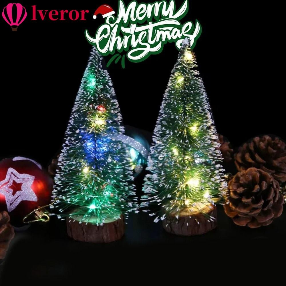 Lveror ต้นคริสต์มาสประดิษฐ์, 20/25/30/40 ซม.ตกแต่งมินิต้นคริสต์มาส, DIY หัตถกรรมไฟ LED ของขวัญปี ...