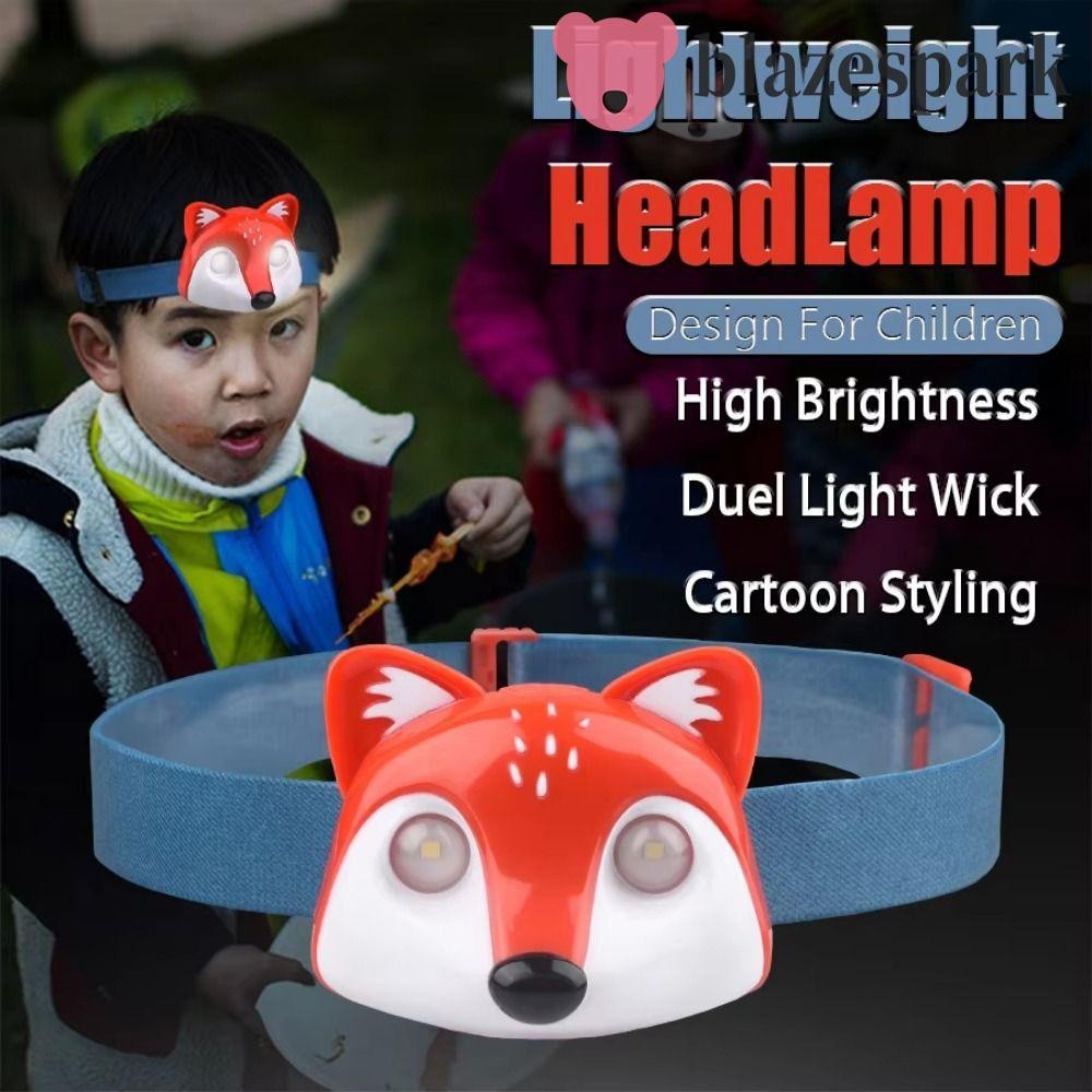 Blazespark เด็ก LED ไฟหน้า, การ์ตูนแถบคาดศีรษะเด็กสัตว์ไฟหน้า, หัวไฟฉาย TYPE-C ชาร์จ 3 โหมดกัน ...
