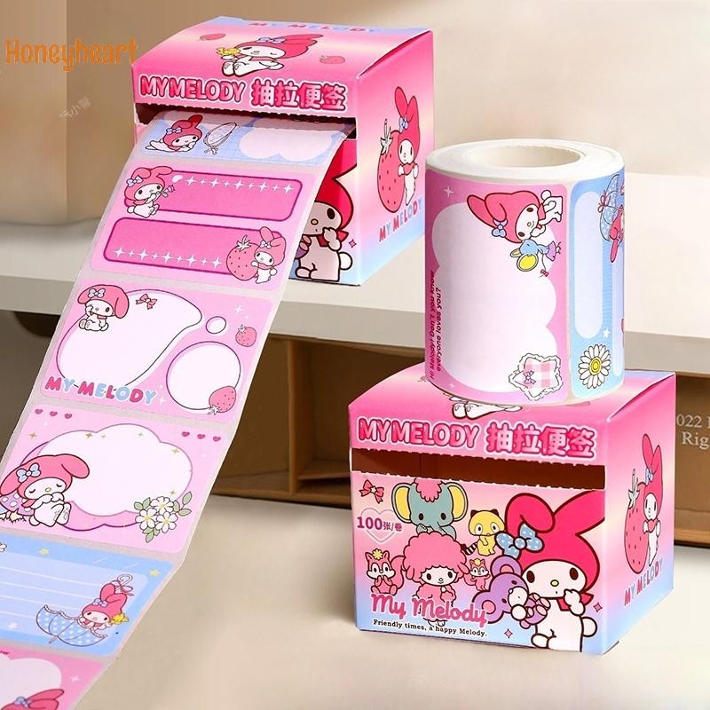 SANRIO ใหม่ 100 ชิ้นSanrio Sticky Noteสติกเกอร์น่ารักKuromi Melody Hand ...