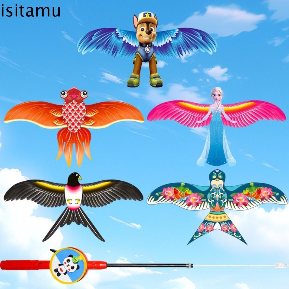 ISITAFT Handle เด็ก Flying Kite, Capybara Labubu เบรคมือเด็ก Kite ของ ...