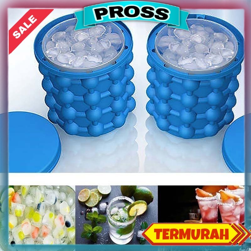 Ice Genie Ice Cube Holder Ice Cube Bucket 3D Silicone Mold - C01 - สี ...