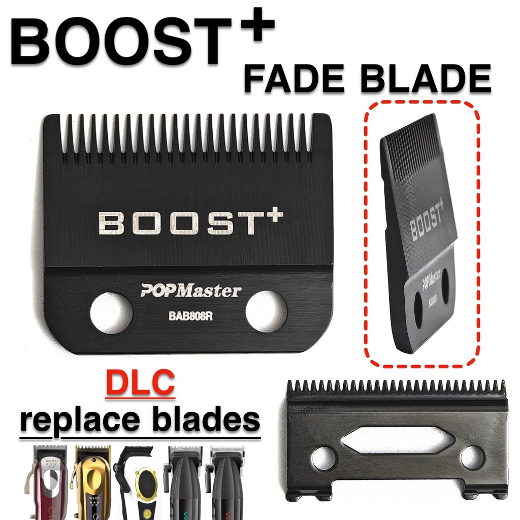 Professional DLC BOOST Clipper ใบมีดเหล็กทั้งหมดไฟฟ้าไร้สายผม Clipper ...