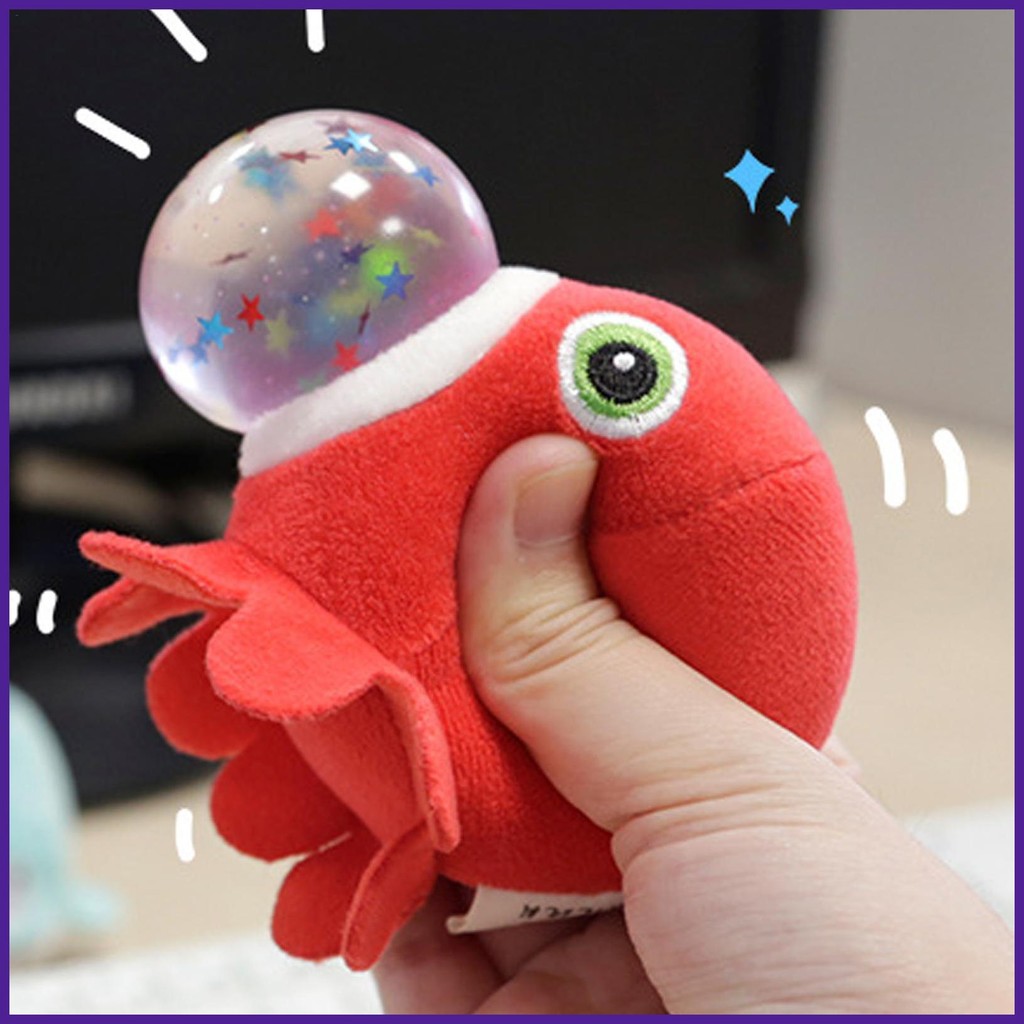 บีบของเล่นอยู่ไม่สุข Bubble Spitting Plush Sea Creatures ตลกผ่อนคลาย ...