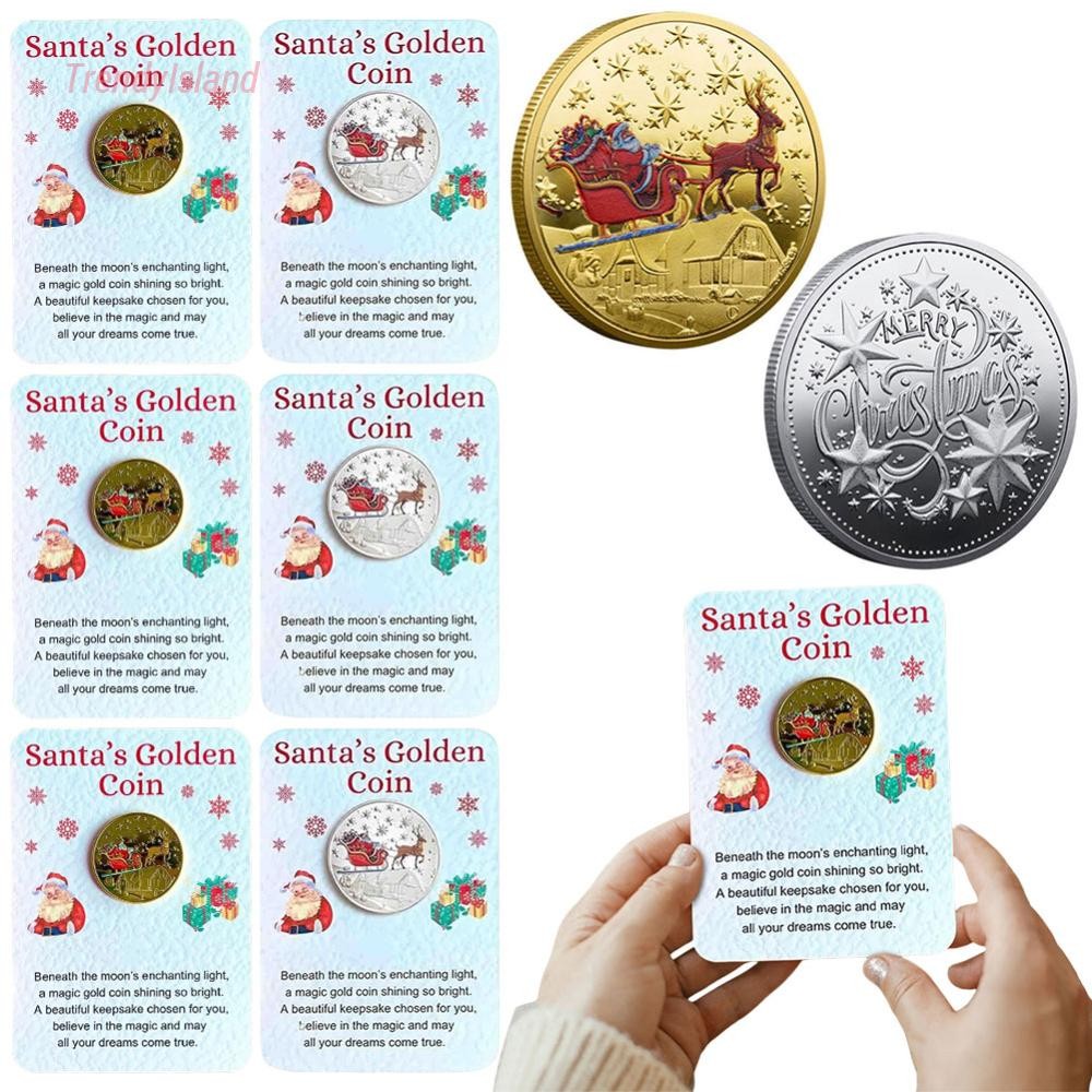 Santa Claus Wishing Coin เหรียญที่ระลึกสุขสันต์วันคริสต์มาสพร้อมการ์ด ...