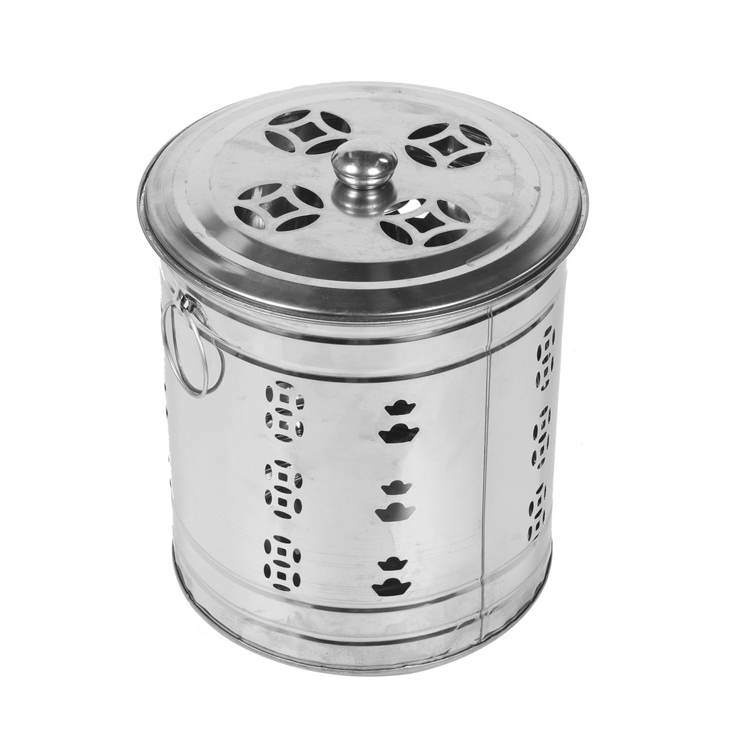 1 ชิ้นสแตนเลสถังครัวเรือน Burn Bucket Joss กระดาษเงิน Incinerator ราคา ...