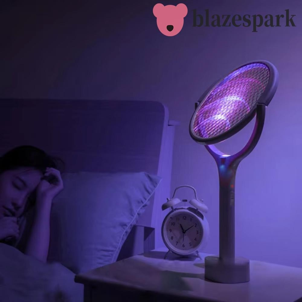 Blazespark เครื่องตียุงไฟฟ้า, พร้อม Telescopic Rod หมุนหัว Fly Swatter ...