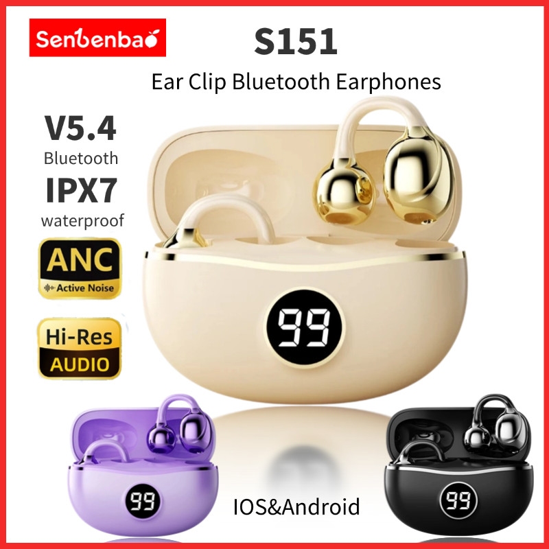 Senbenbao Original S151 Clip Open-Ear TWS หูฟังไร้สายบลูทูธ 5.4 หูฟัง ENC | Shopee Thailand