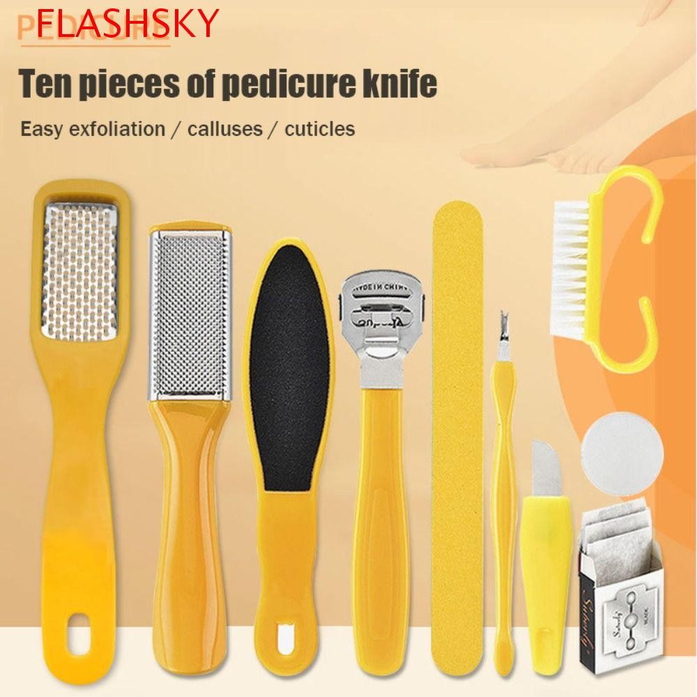 Flashsky 8/10 ชิ้นแคลลัส Cuticle Remover, Professional สแตนเลส Pedicure ...