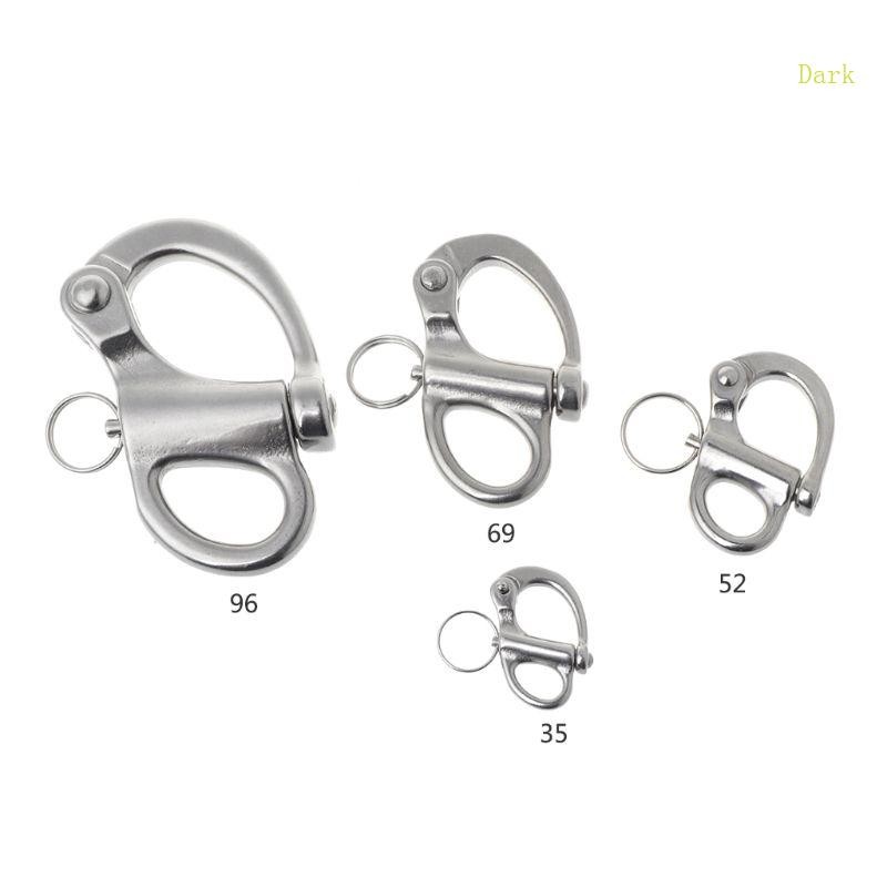 Dark 316 สแตนเลส Rigging Sailing Fixed Bail Snap Shackle Fixed Eye Snap Hook | Shopee Thailand