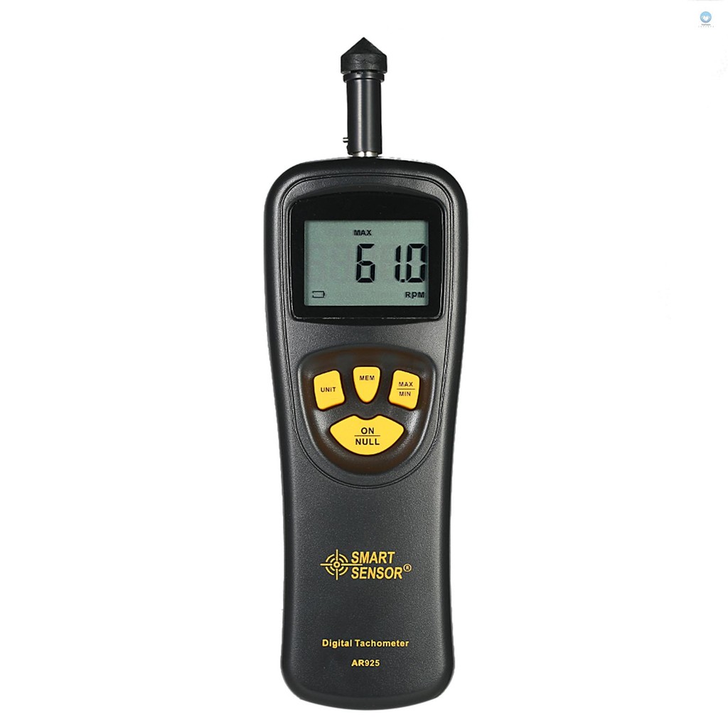 SMART SENSOR Handheld Contact LCD Digital Tachometer Speedometer Tach ...