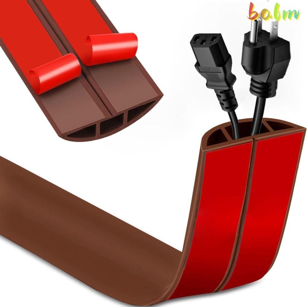 BALM Floor Cord Cover, Self กาว Trimmable Wire Hider, Professional PVC ...