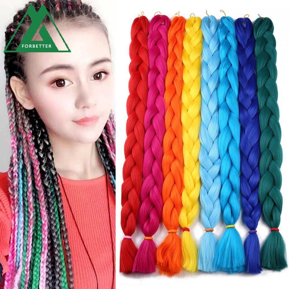 FORBETTER Jumbo Braiding Kanekalon ทรงผม Afro Twist Braids False Braid ...