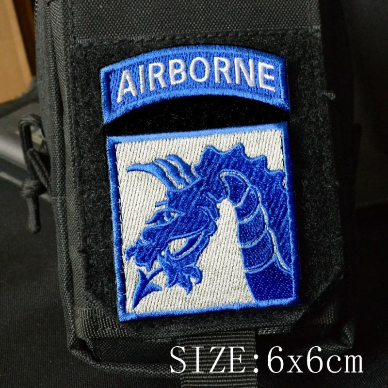 US Army 18 Airborne Master Dragon Quest Armband 3D เย็บปักถักร้อย ...