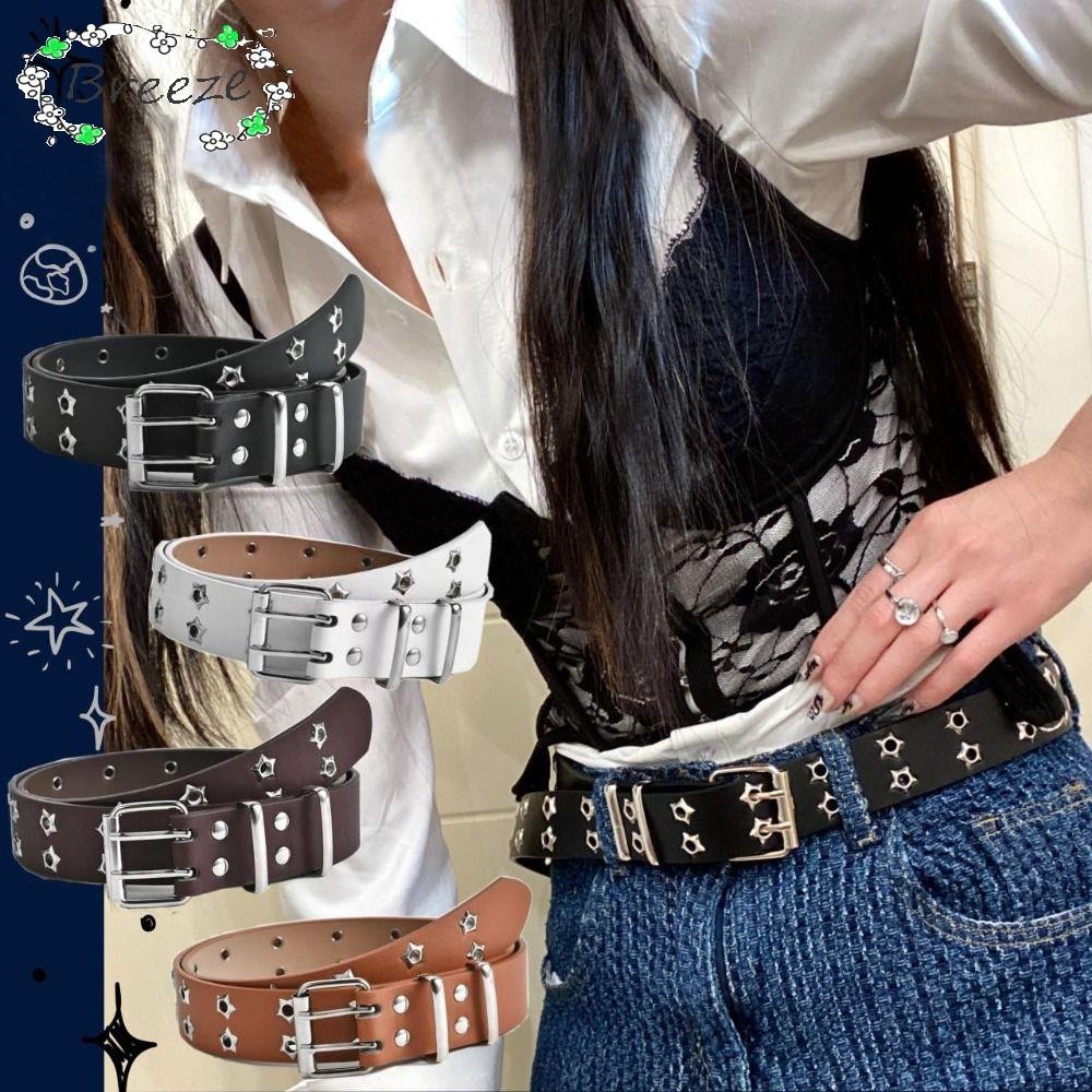 เข็มขัดหมุดย้ํา BREEZE, ตาไก่ดาว Punk Rock สไตล์เข็มขัดหนังโกธิค, เข็ม ...