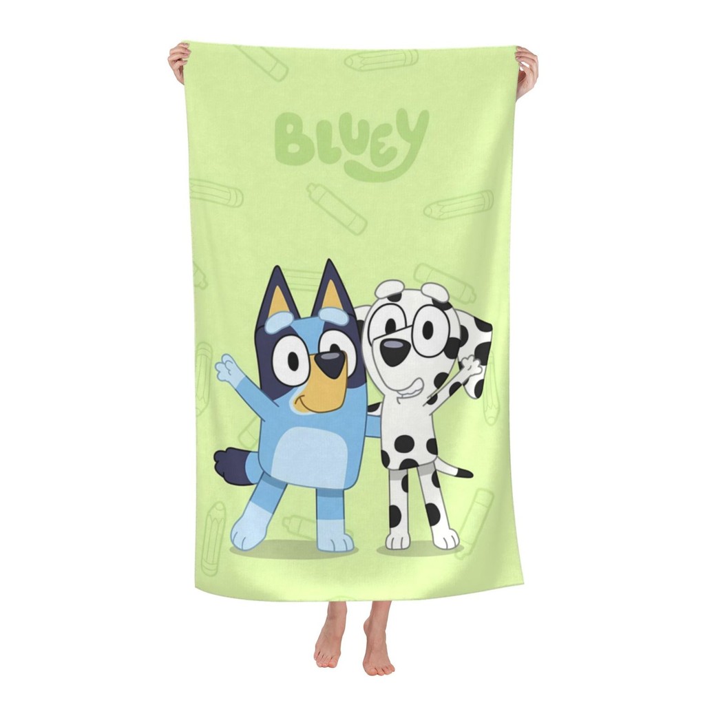 Bluey Unisex ผ้าขนหนูไมโครไฟเบอร์ Bath Robes ผ้าเช็ดตัวแฟชั่นพิมพ์ ...
