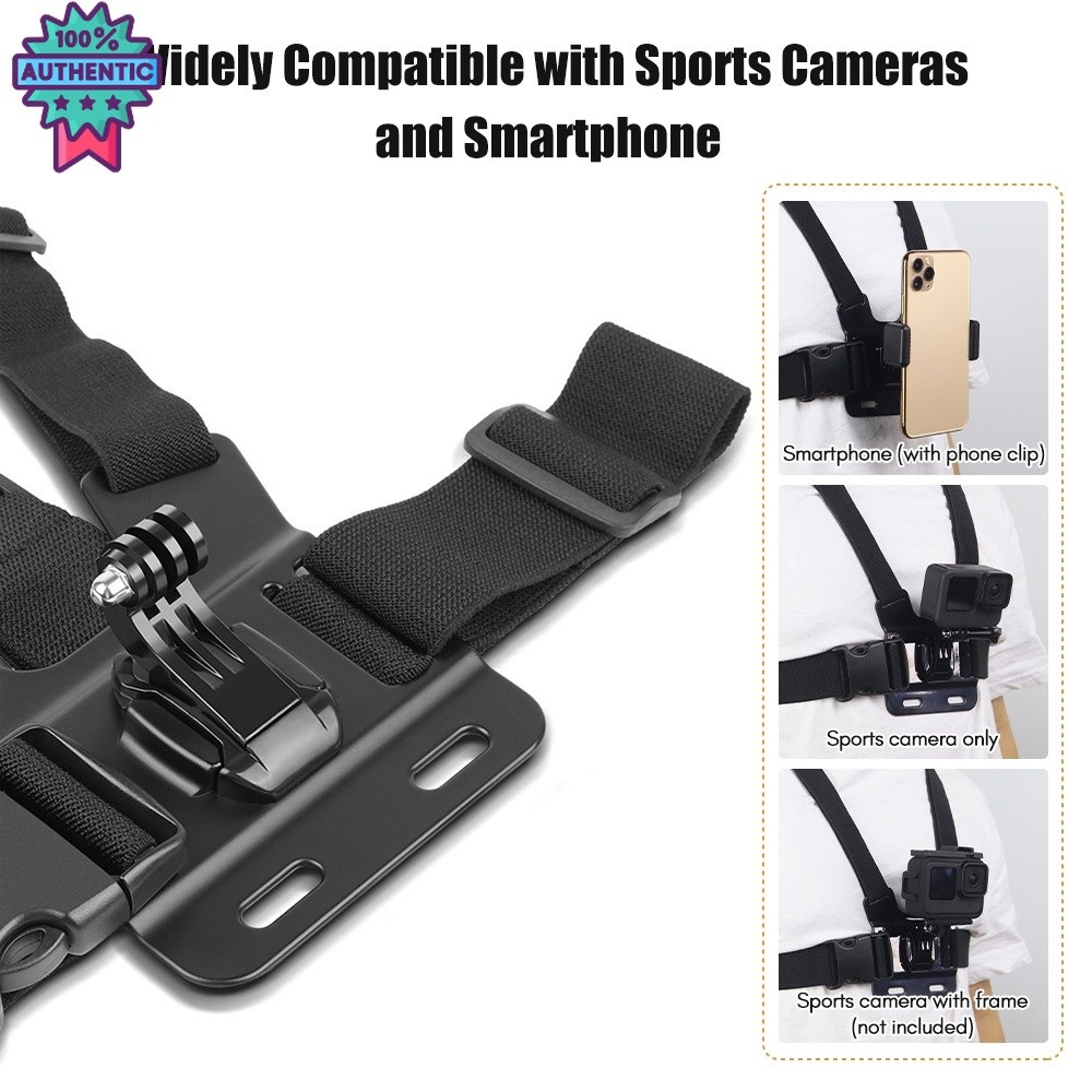 คลิปสายคล้องหน้าอก สำหรั Camera GoPro Hero Chest Mount Strap สายรัด ...
