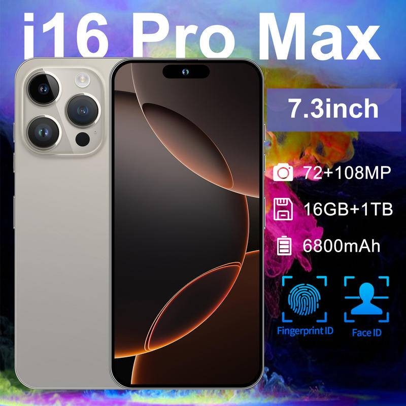 i16 Pro Smartphone 7.3 inch Full Screen 4G 5G Cell Phone 7800mAh Mobile Phones Global Version ...