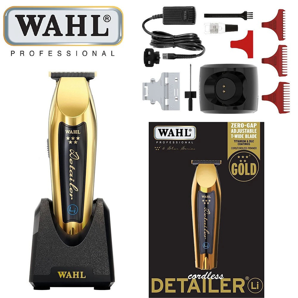 Wahl Trimmer Detailer Gold Li Dual Voltage Gold Wireless Finishing ...