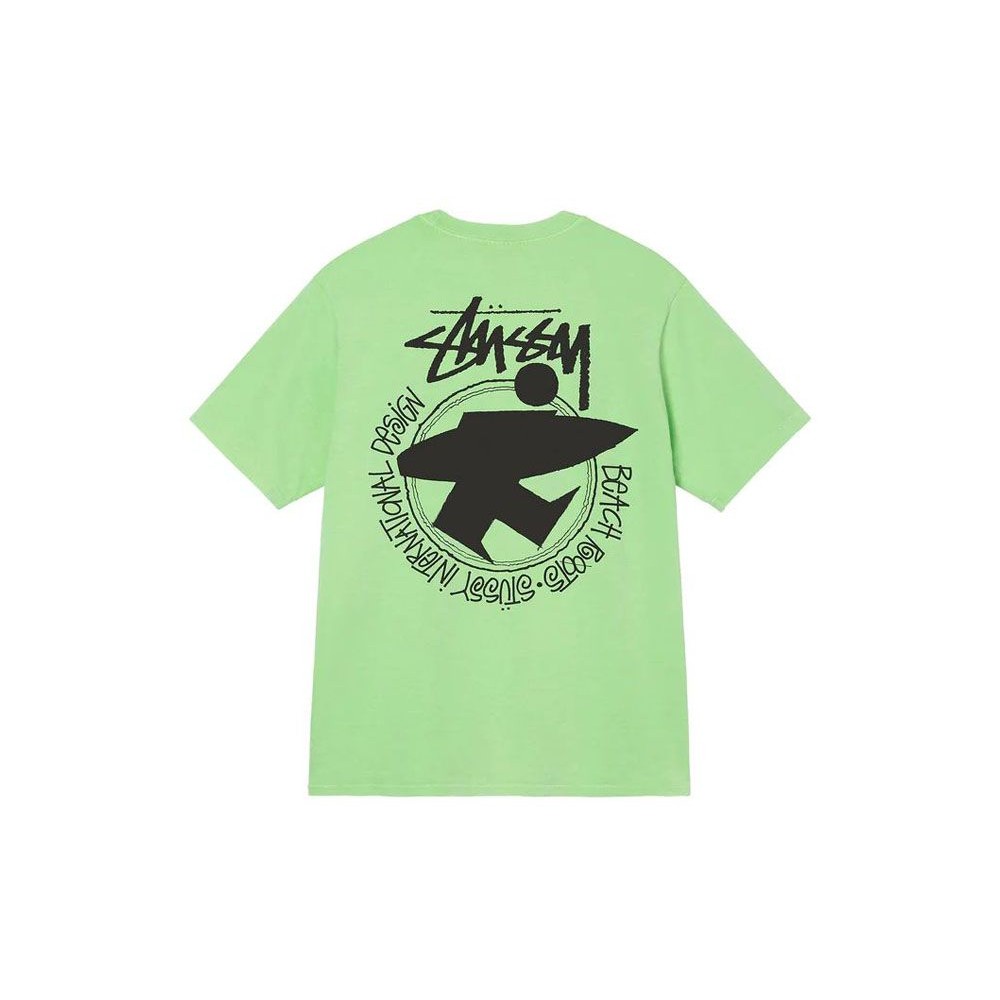Stussy BEACH ROOTS PIGMENT DYED TEE "Green" Unused | Shopee Thailand