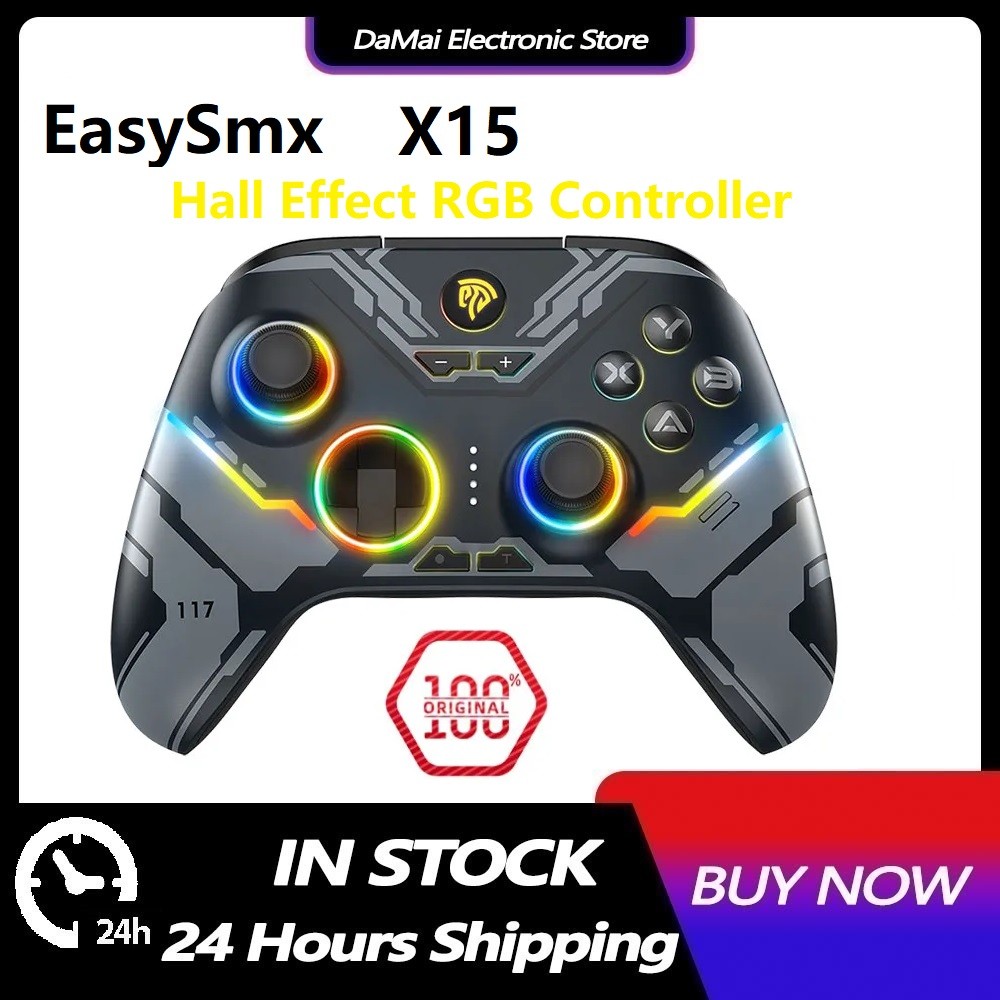 Easysmx X15 เกมแพดไร้สาย, ตัวควบคุมจอยสติ๊ก Bluetooth สําหรับ PC Windows, Nintendo Switch ...